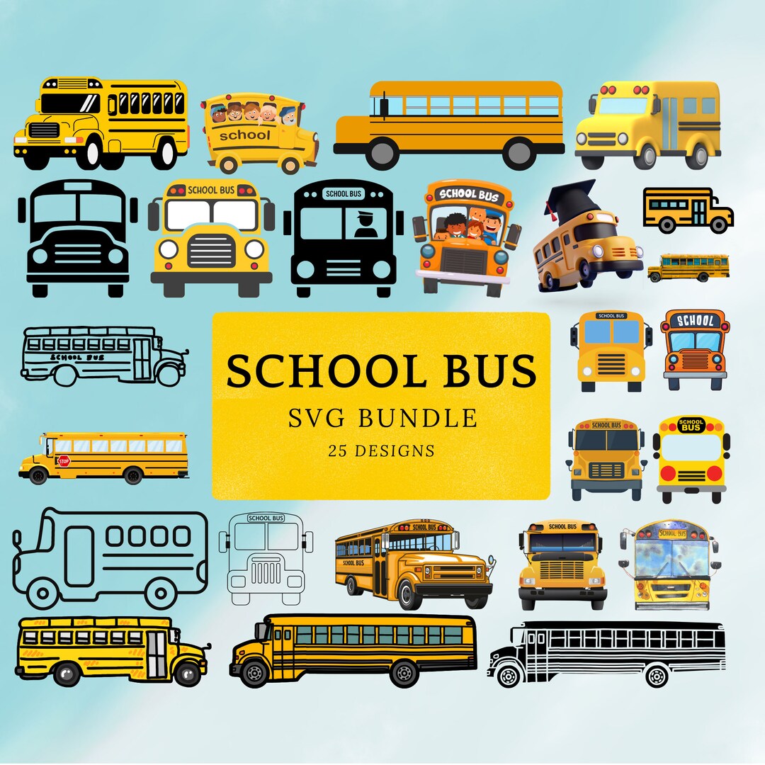 School Bus Svg Bundle School Bus Png Bundle School Bus Svg School Bus ...