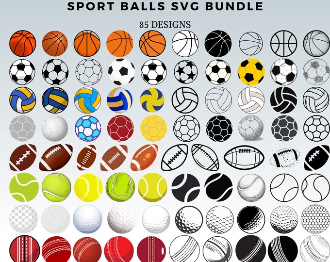 Sport Balls Svg Bundle,ball Bundle Svg,sport Svg,sport Balls Bundle Svg ...