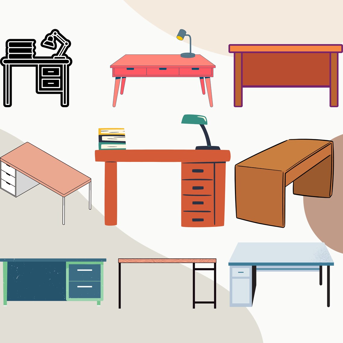 Desk Svg ,desk Png,desk Svg Bundle - Etsy