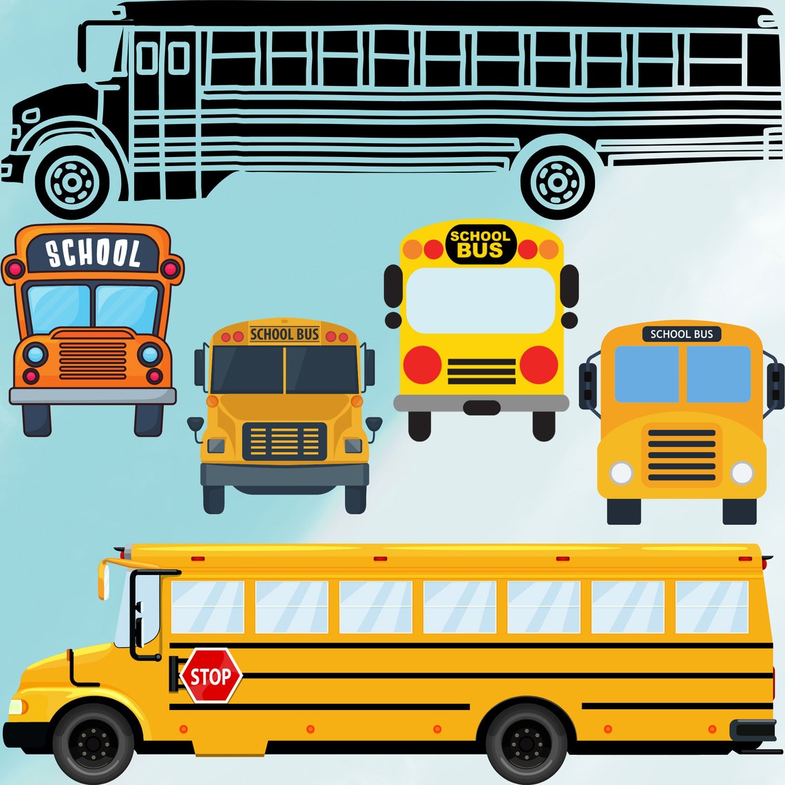 School Bus Svg Bundle School Bus Png Bundle School Bus Svg School Bus ...