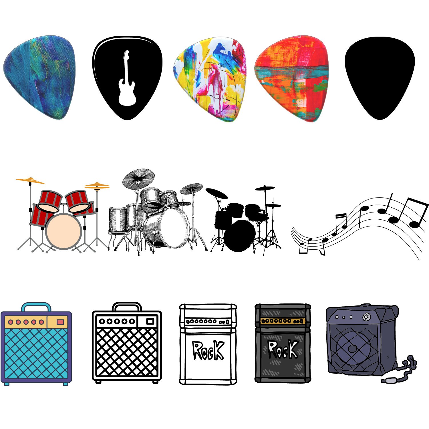 Guitar Svg,guitar Svg Bundle,music Svg,music Svgbundle,music Notes Svg ...