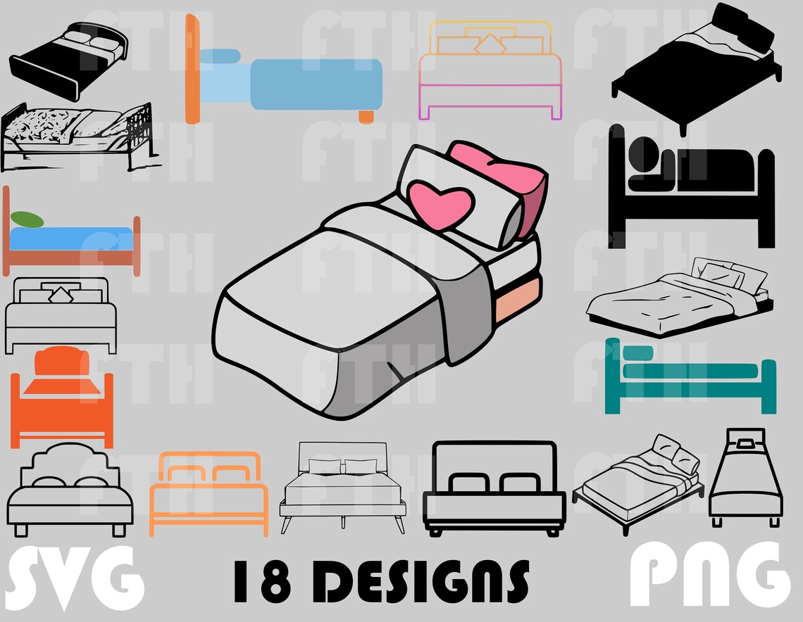 Bed Svg Bedroom Bed Svg Bed Cricut Svg Bed Clipart Svg Bed - Etsy