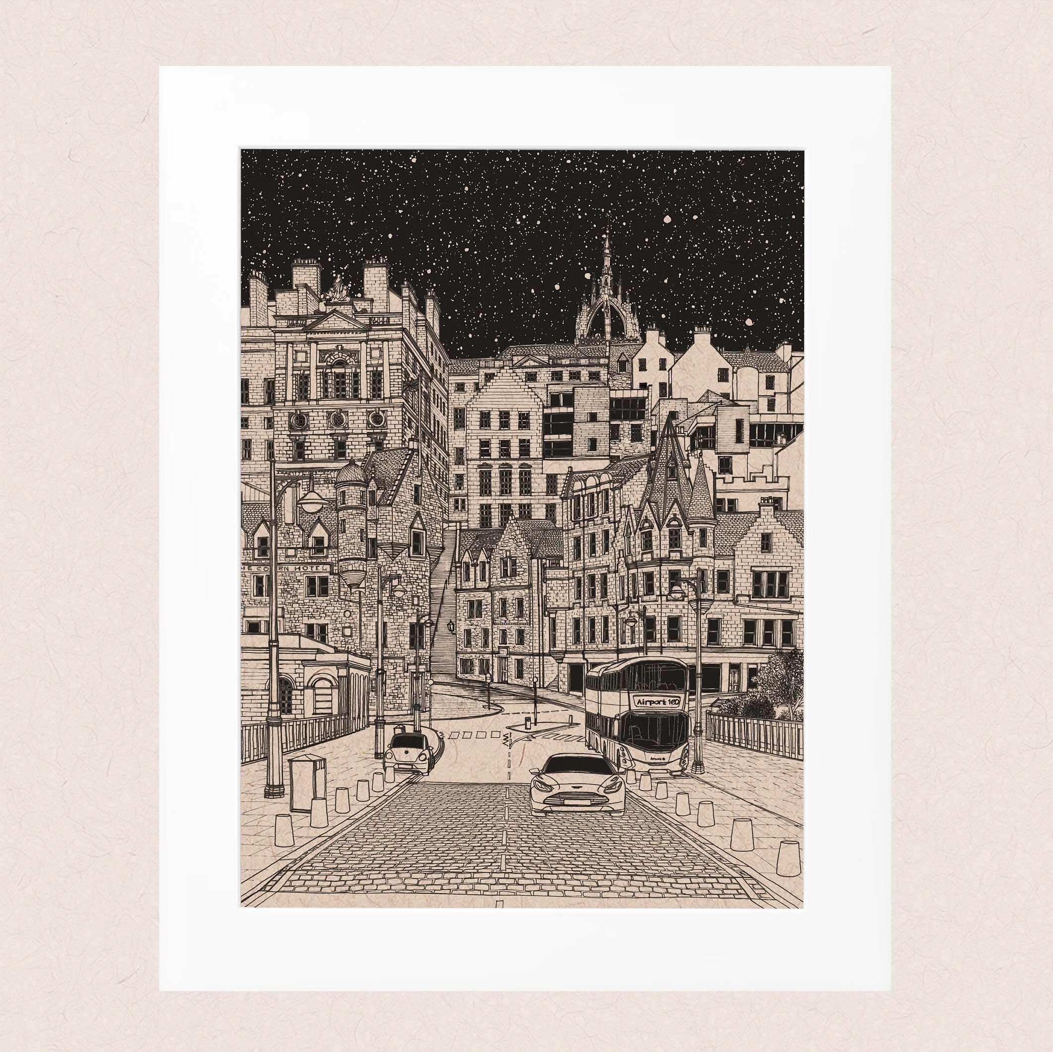 Edinburgh Skyline Drawing Edinburgh Art Scotland Edinburgh - Etsy