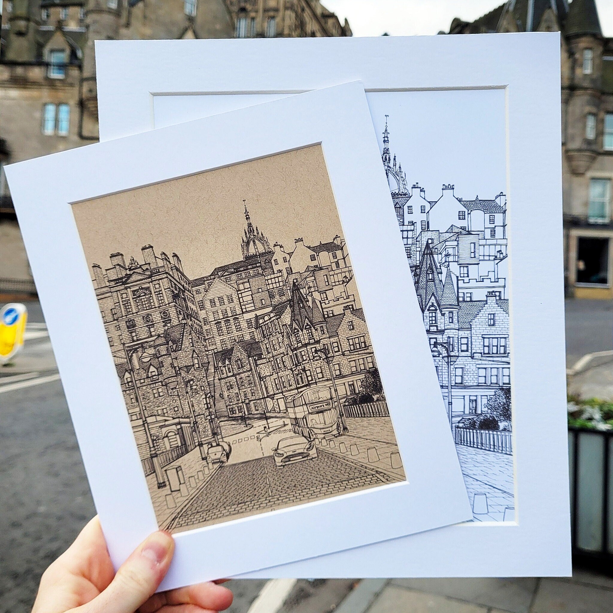 Edinburgh Skyline Drawing, Edinburgh Art, Scotland, Edinburgh Print ...