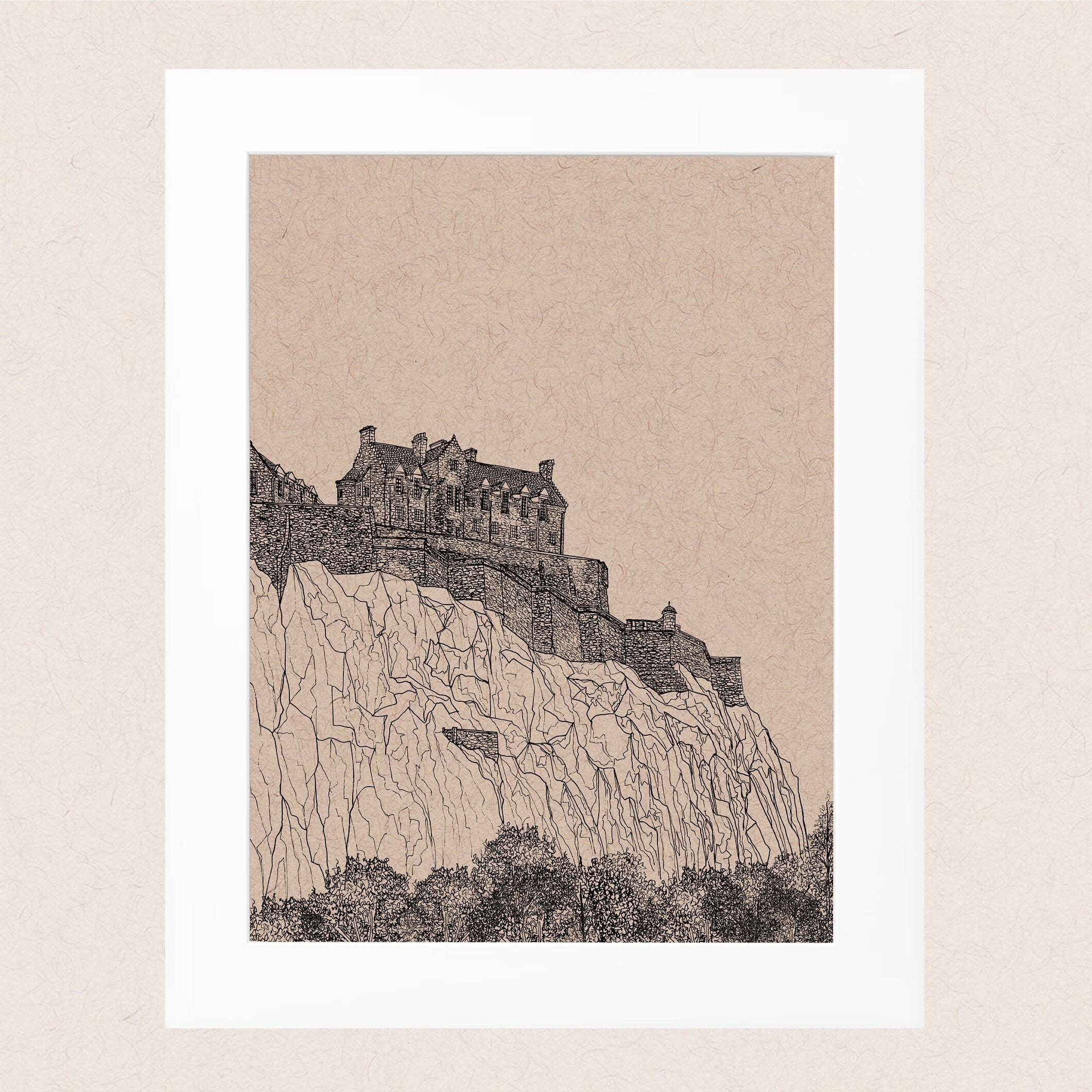 Edinburgh Castle Drawing, Edinburgh Art, Scotland, Edinburgh Print ...