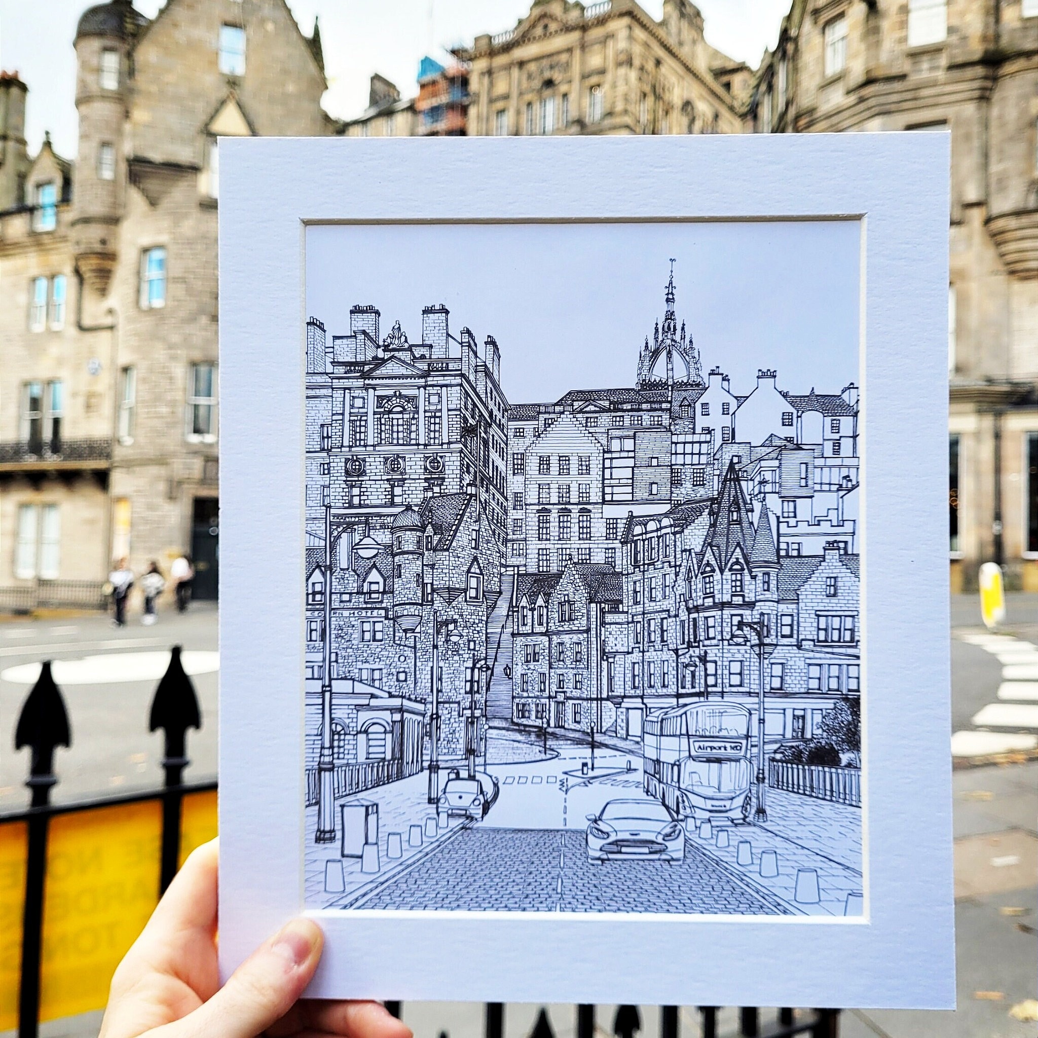 Edinburgh Skyline Drawing, Edinburgh Art, Scotland, Edinburgh Print ...