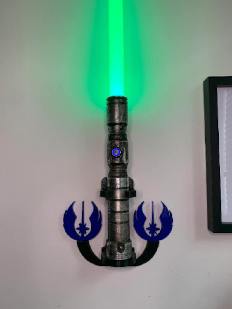 3D Printed Lightsaber Display Stand, Customizable Wall Mount, Unique ...