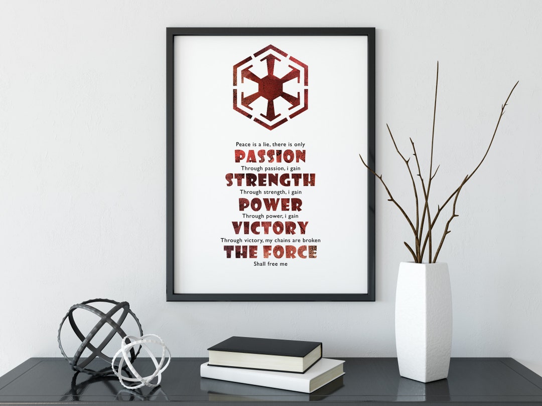 Code of the Sith Portrait Print, Star Wars, Poster, Artwork, Old ...