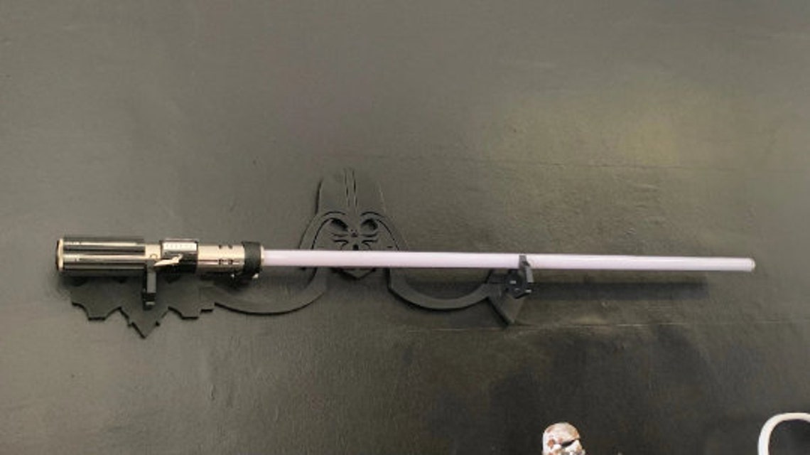 Darth Vader 3D Printed Lightsaber Display Stand, Customizable Wall ...