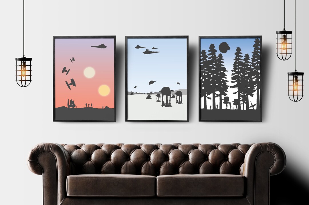 Start Wars Movie Saga Portrait Prints, Star Wars, Poster, Artwork ...