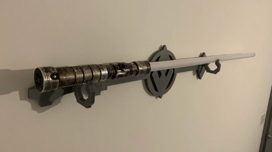 Custom 3D Printed Lightsaber Display Stand | Wall Mount for Star Wars ...