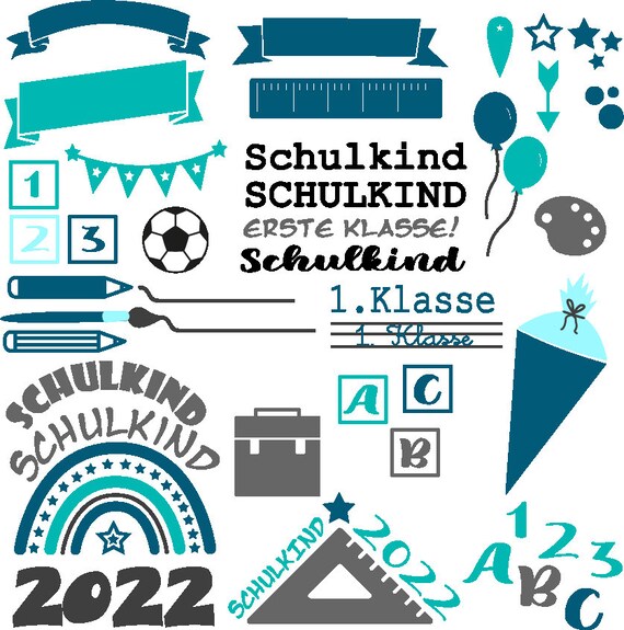 Plotter File 1st School Day Svg Dxf Construction Kit - Etsy