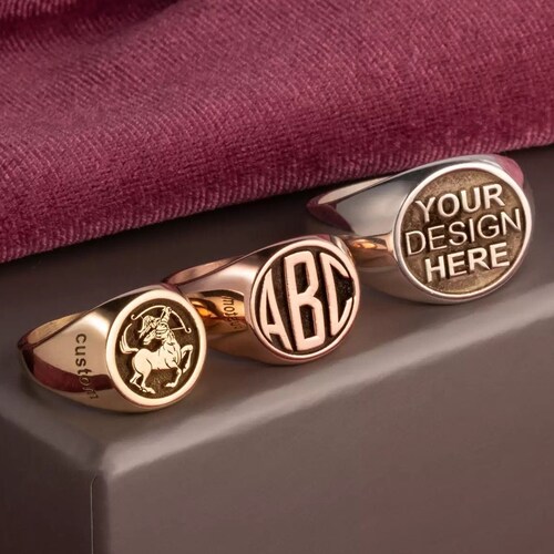 Personalized Initial 925 Silver Ring for Men Letter Name - Etsy