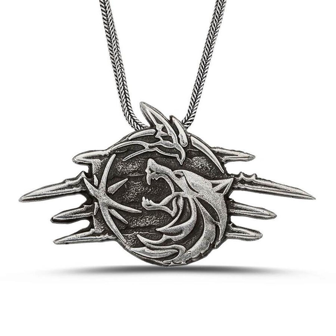 Witcher Movie Wolf Solid 925 Sterling Silver Necklace With Chain Gift ...