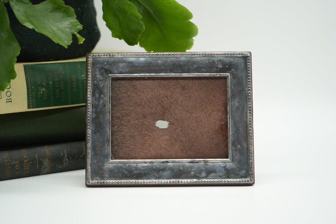 Vintage Silver Plated Photo Frame | Tarnished Beaded Frame, Sheffield ...