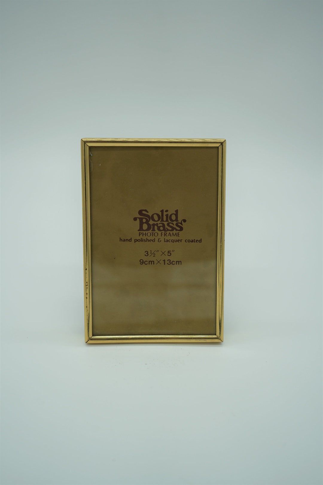 Vintage Solid Brass Photo Frame Hand Polished & Lacquer Coated 3.5 X 5 ...