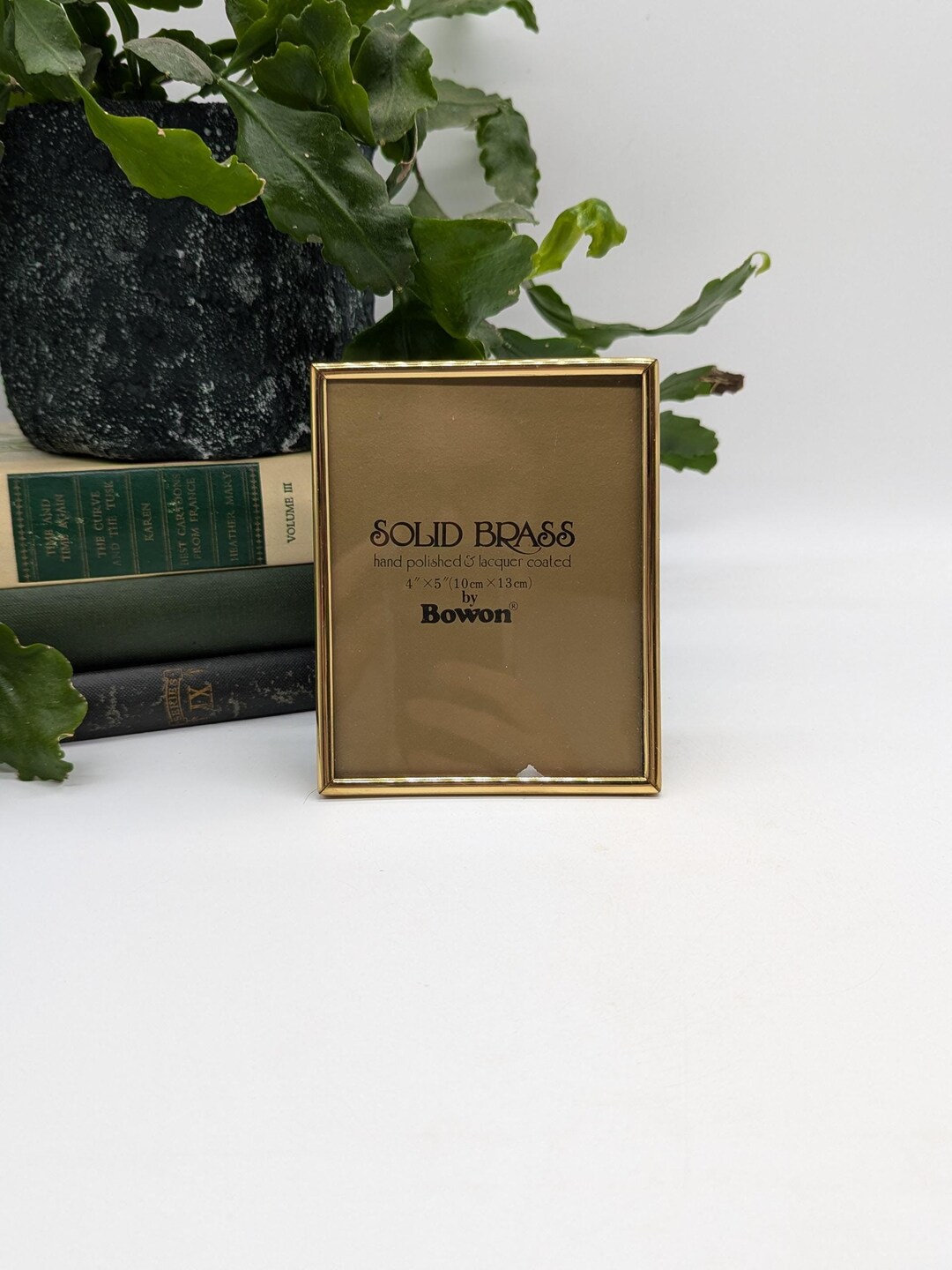 Vintage Rectangular 'solid Brass' Photo Frame 4 X 5 10 X 13cm by Bowon ...