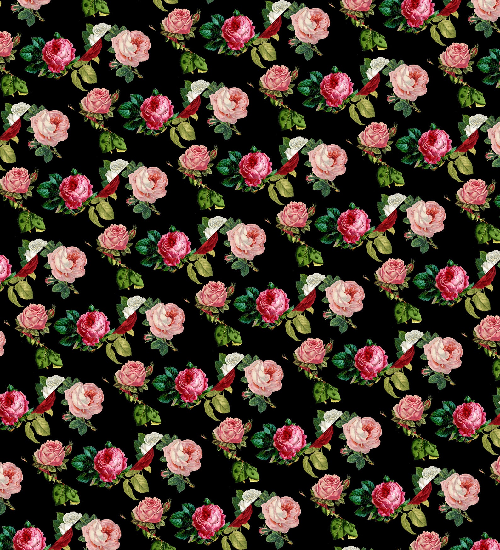 Digital Paper Floral Pattern - Etsy
