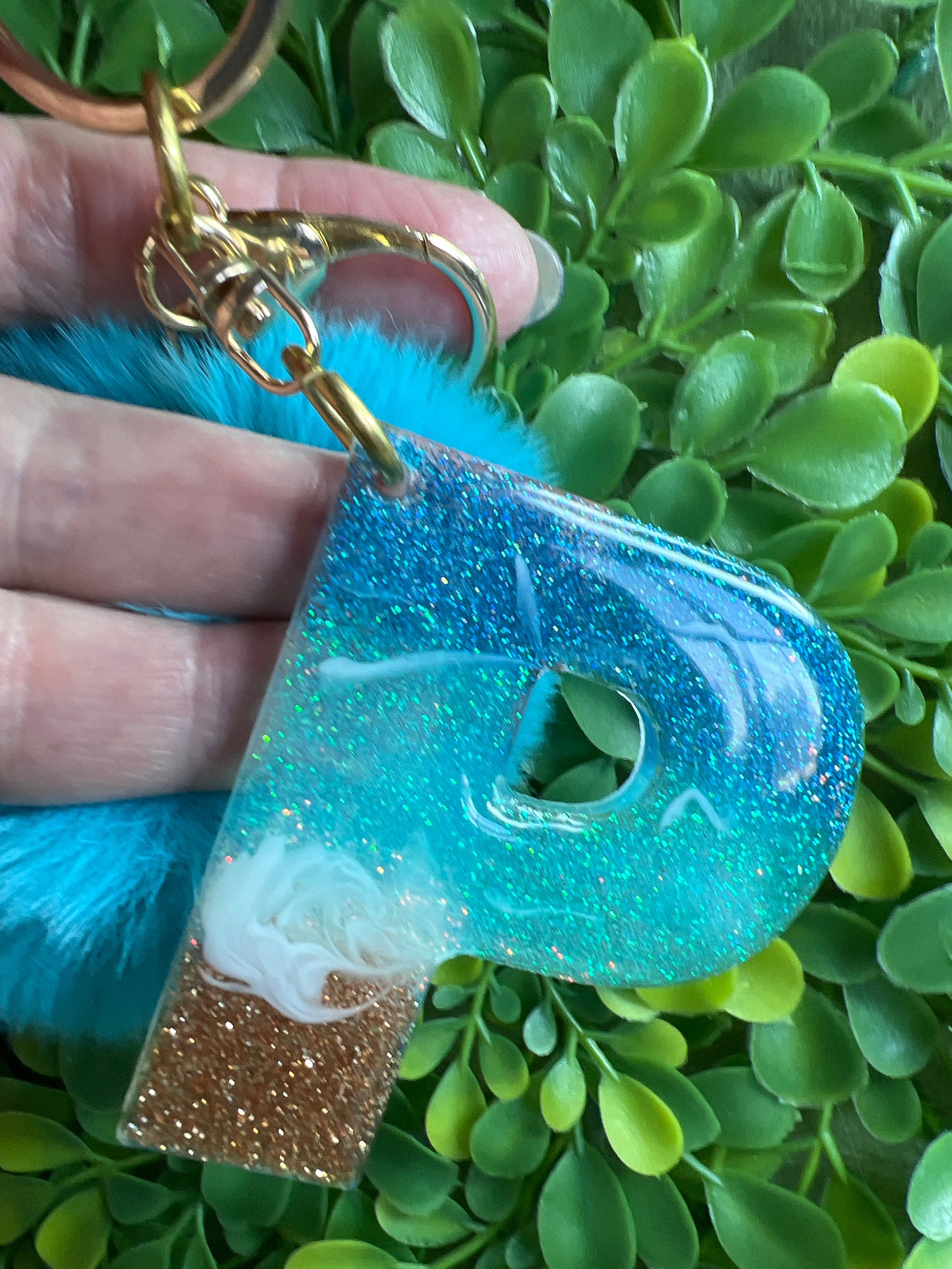 Letter P Initial Keychain, Glitter Letter Keychain, Personalized ...