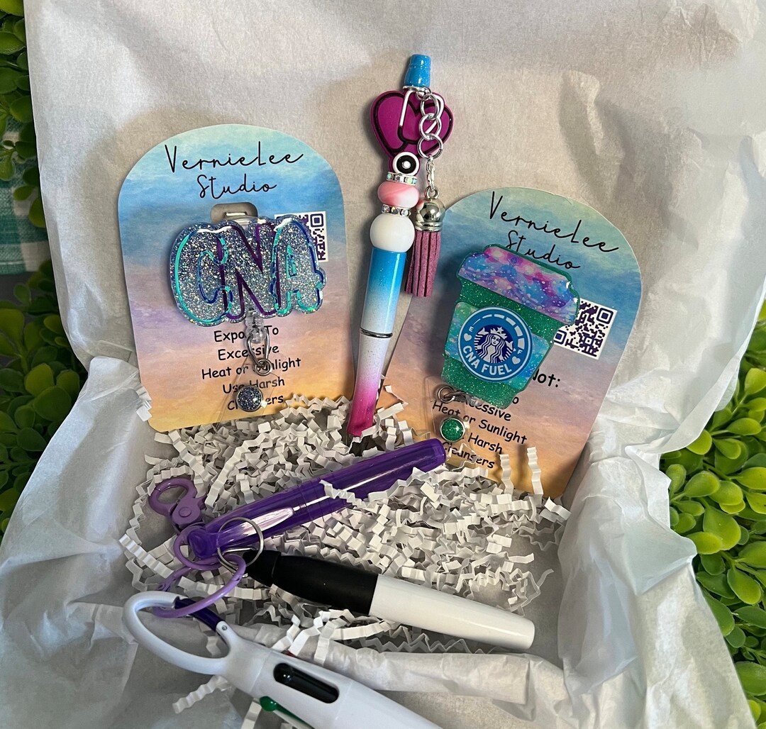 Boxed Gift Set CNA Badge Reels,pen Set Fun Badge Holders,variety Badge ...