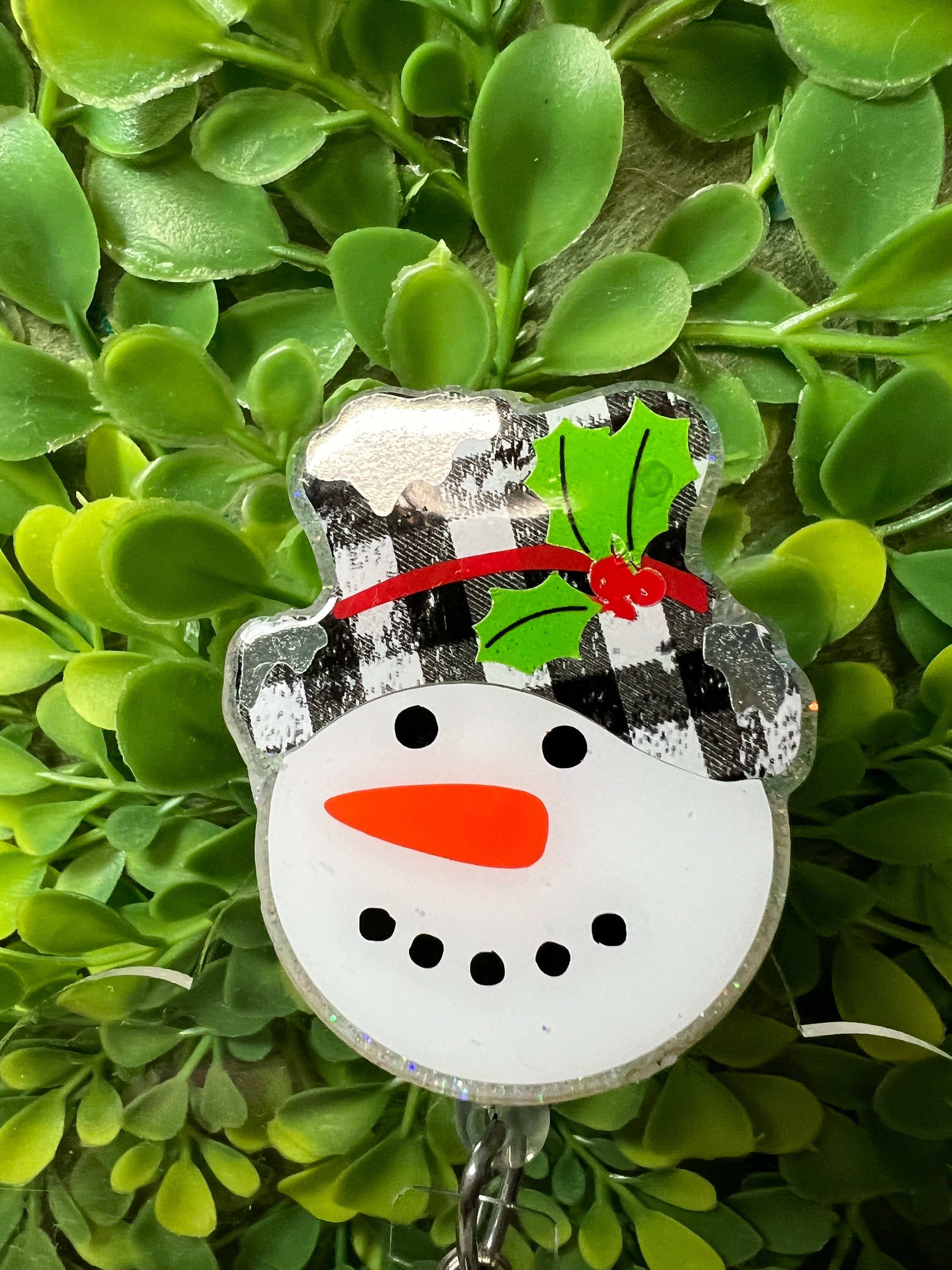 Snowman Badge Reel Fun Badge Holder Coworker Gift Christmas - Etsy