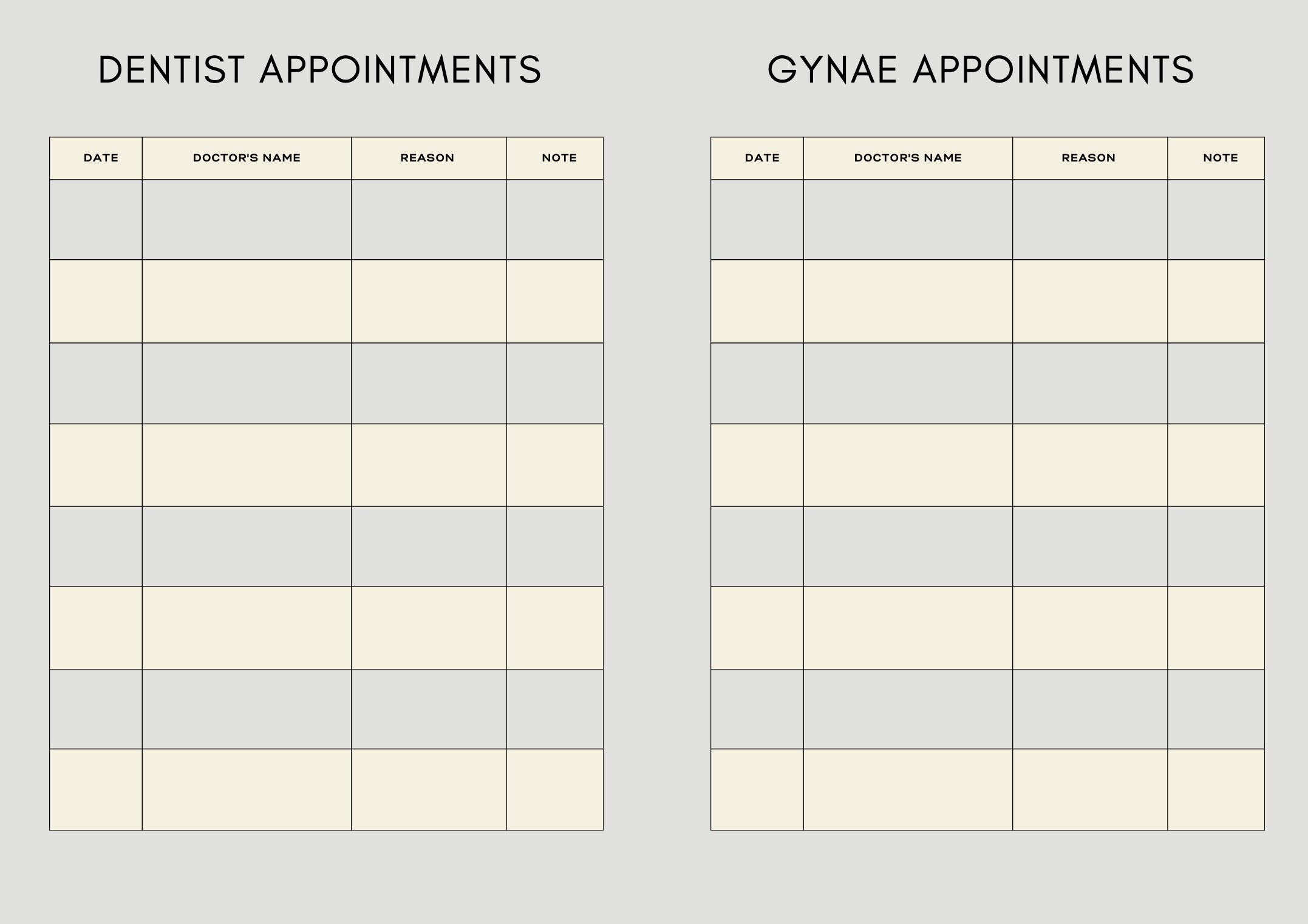 Customizable Digital Medical Planner: Health Tracker Template (PDF) - Etsy