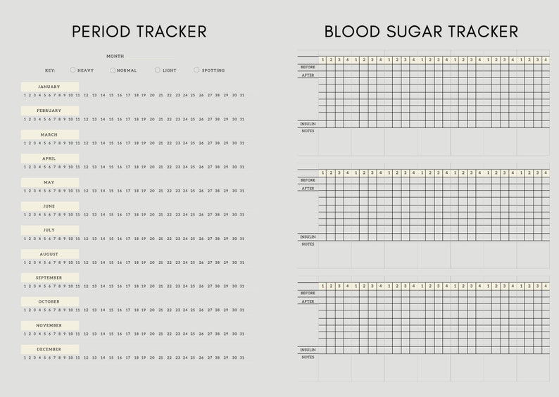 Customizable Digital Medical Planner: Health Tracker Template (PDF) - Etsy