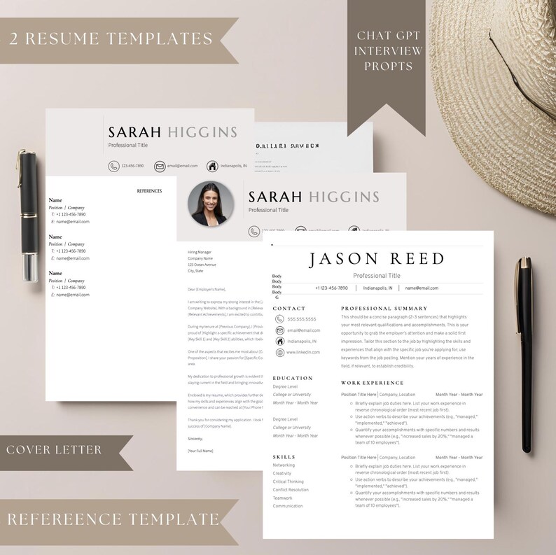 Google Docs Minimalist Resume Template Clean Professional Resume Cover ...