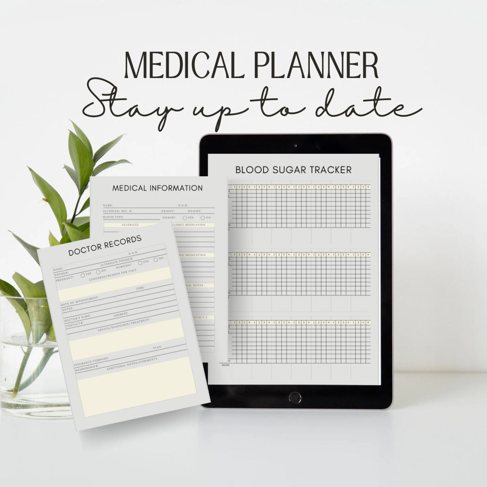 Customizable Digital Medical Planner | Printable Healthcare ...