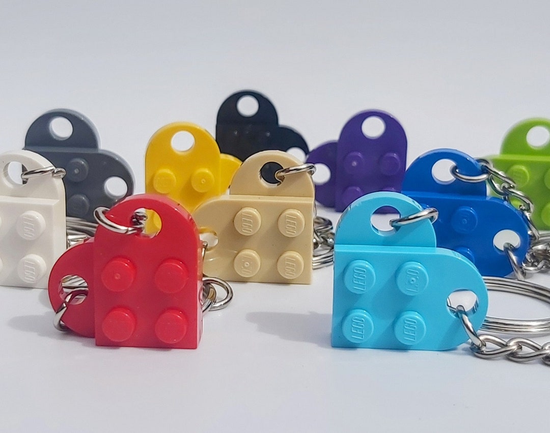 Cute Heart Keyring - Handcrafted With Genuine LEGO Bricks - Valentine ...