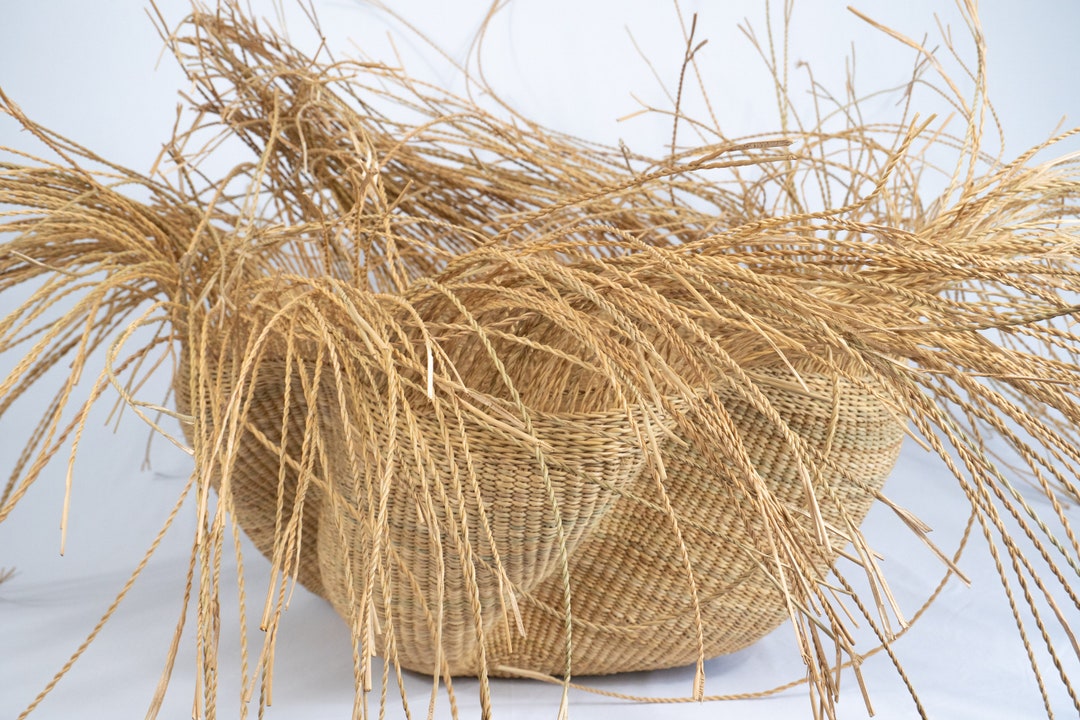 African Basket | Plant Pot | Bolga Vase | Trash | Handmade | Weaving ...