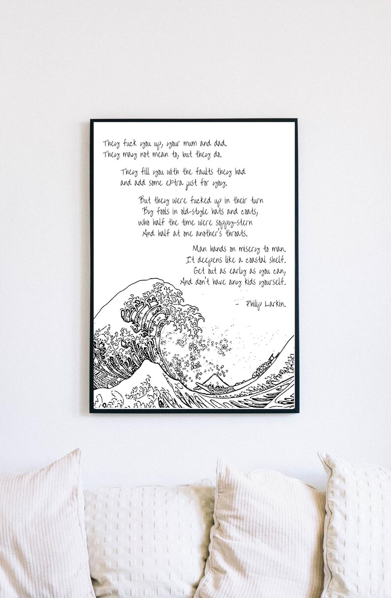 Philip Larkin Poem Digital Print Inspirational Wall Art, Minimalist ...