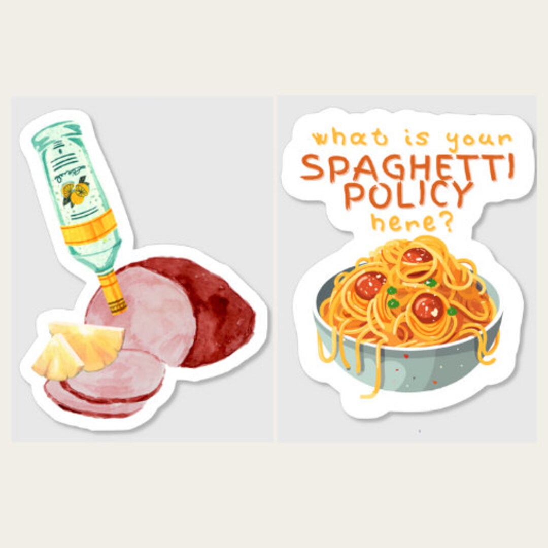 Rum Ham & Spaghetti Policy Stickers - Its Always Sunny in Philadelphia ...