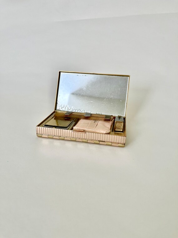 Vintage Compact Cigarette Makeup Case Clutch - Gem