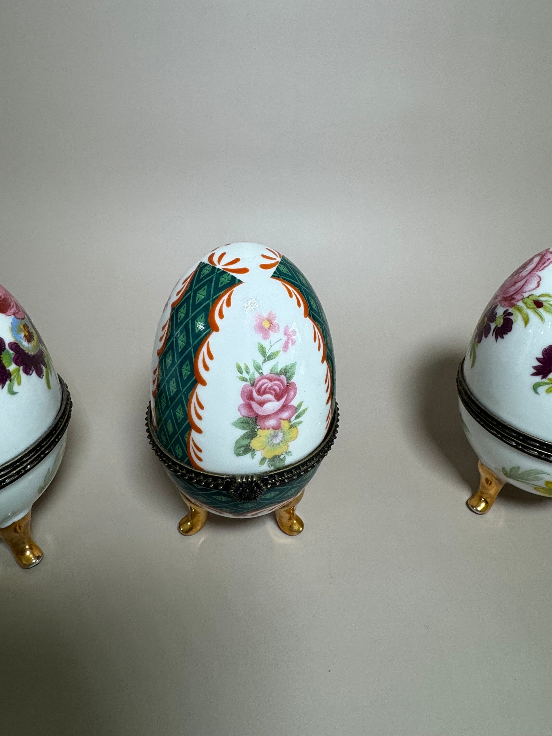 Three China Trinket Boxes - Etsy