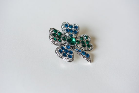 60-70s Vintage Weiss Shamrock Brooch - Gem