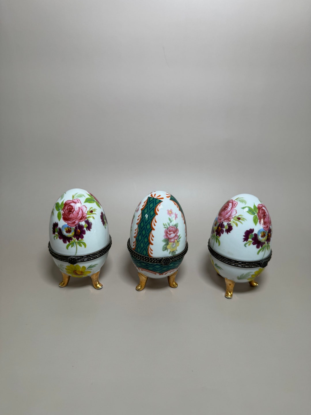Three China Trinket Boxes - Etsy