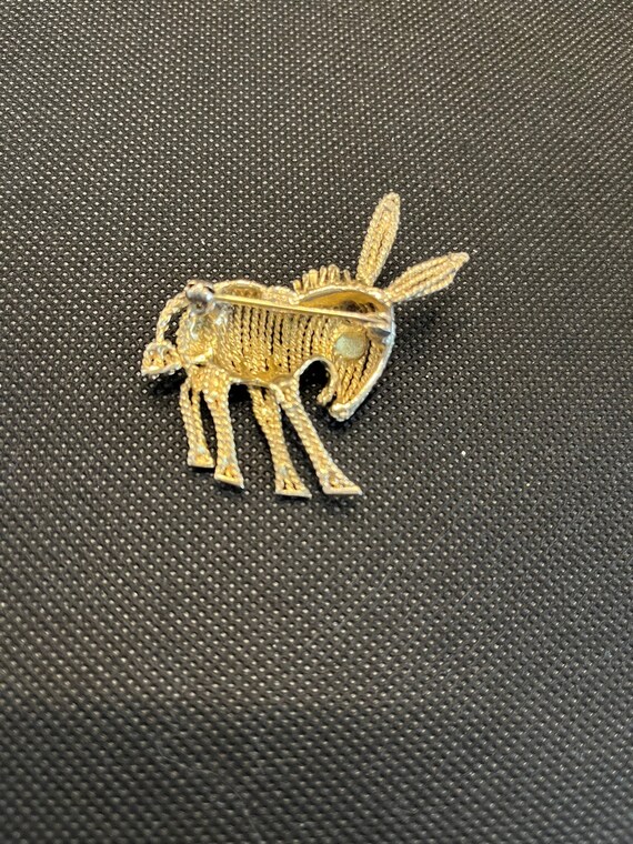 Rare Vintage 1965 Grosse Donkey Brooch - Gem