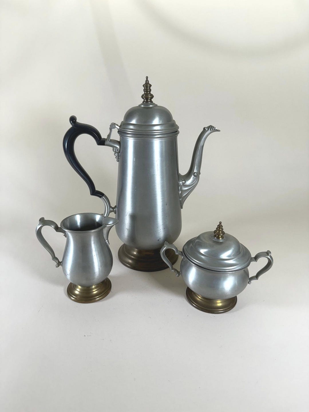 Heirloom Oneida Pewter Tea Set - Etsy
