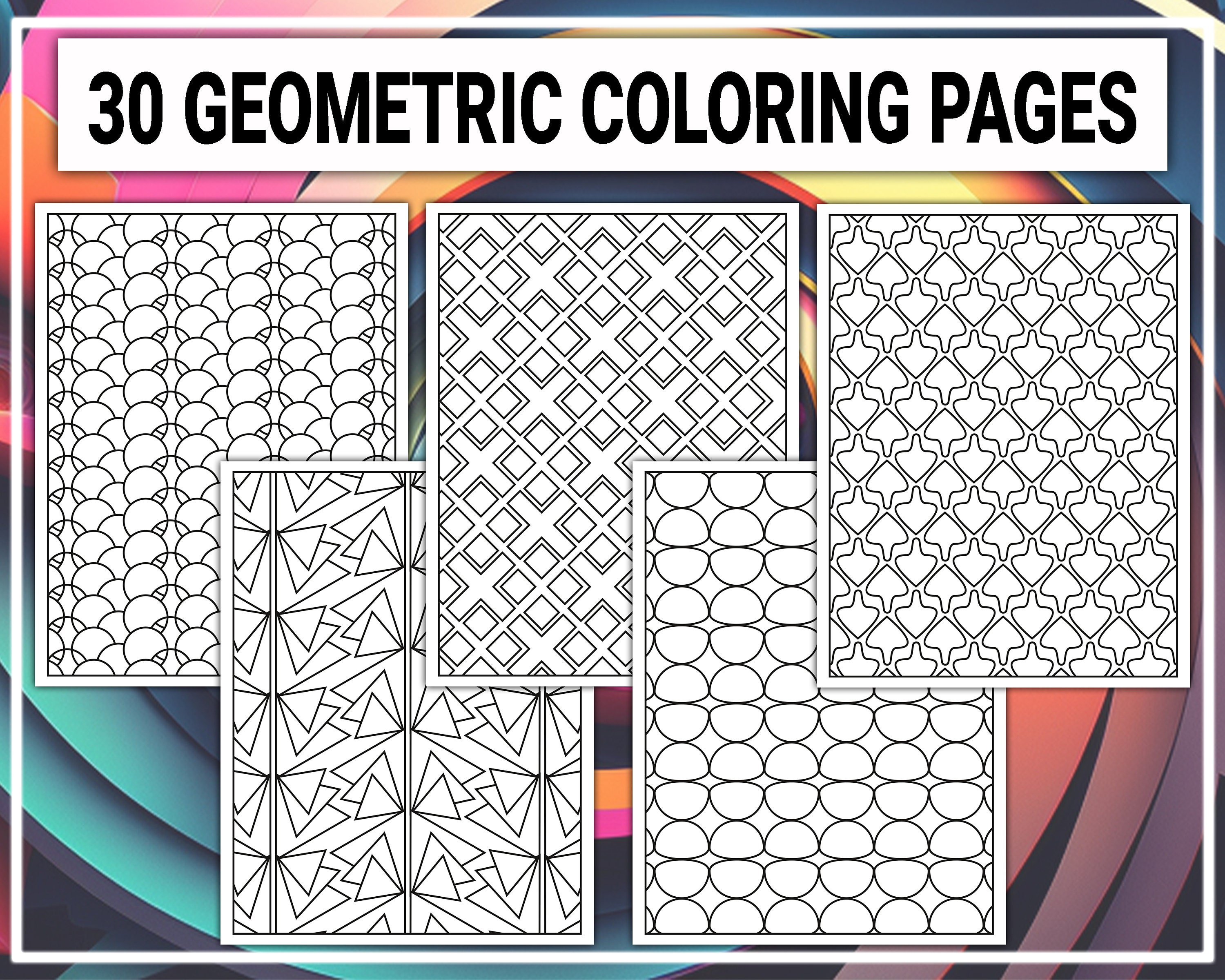 Geometric Shapes Patterns Coloring Pages