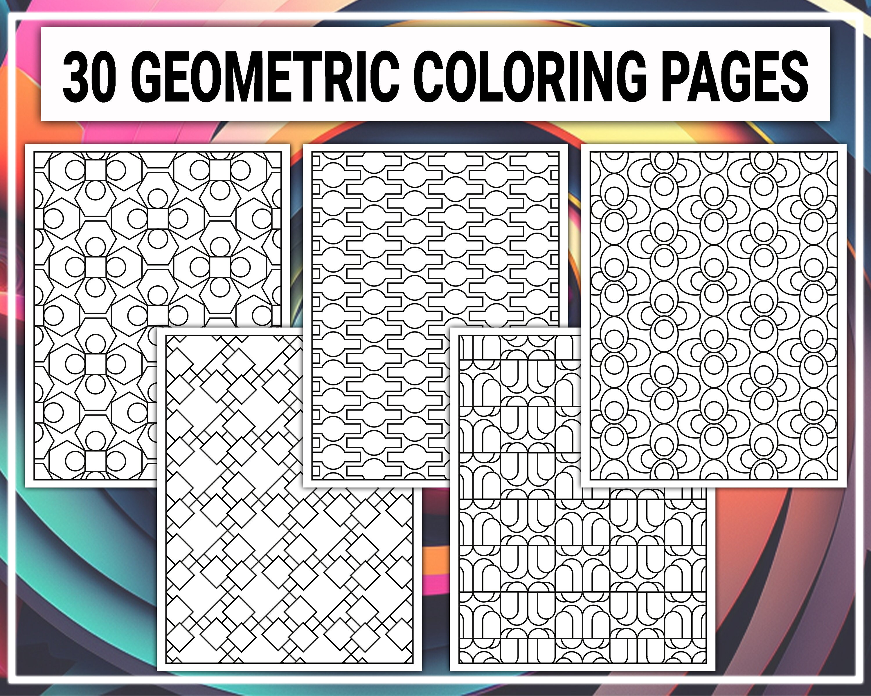 3d Geometric Pattern Coloring Pages