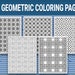 30 Abstract Pattern Coloring Pages, Geometric Shapes, Geometric ...