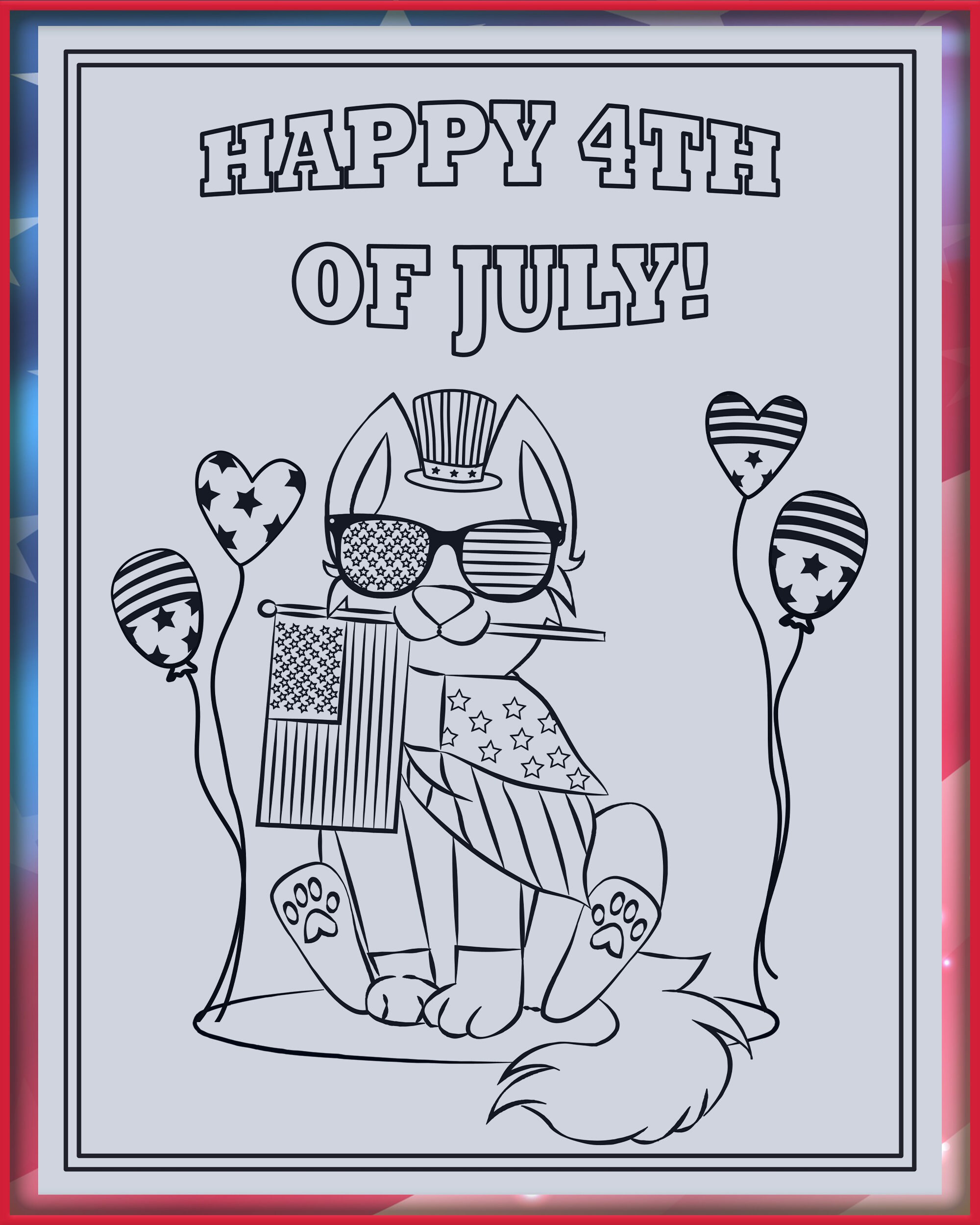 4th of July Coloring Pages. Independence Day Printables. Kids - Etsy