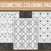 30 Abstract Pattern Coloring Pages, Geometric Shapes and 3D Patterns ...