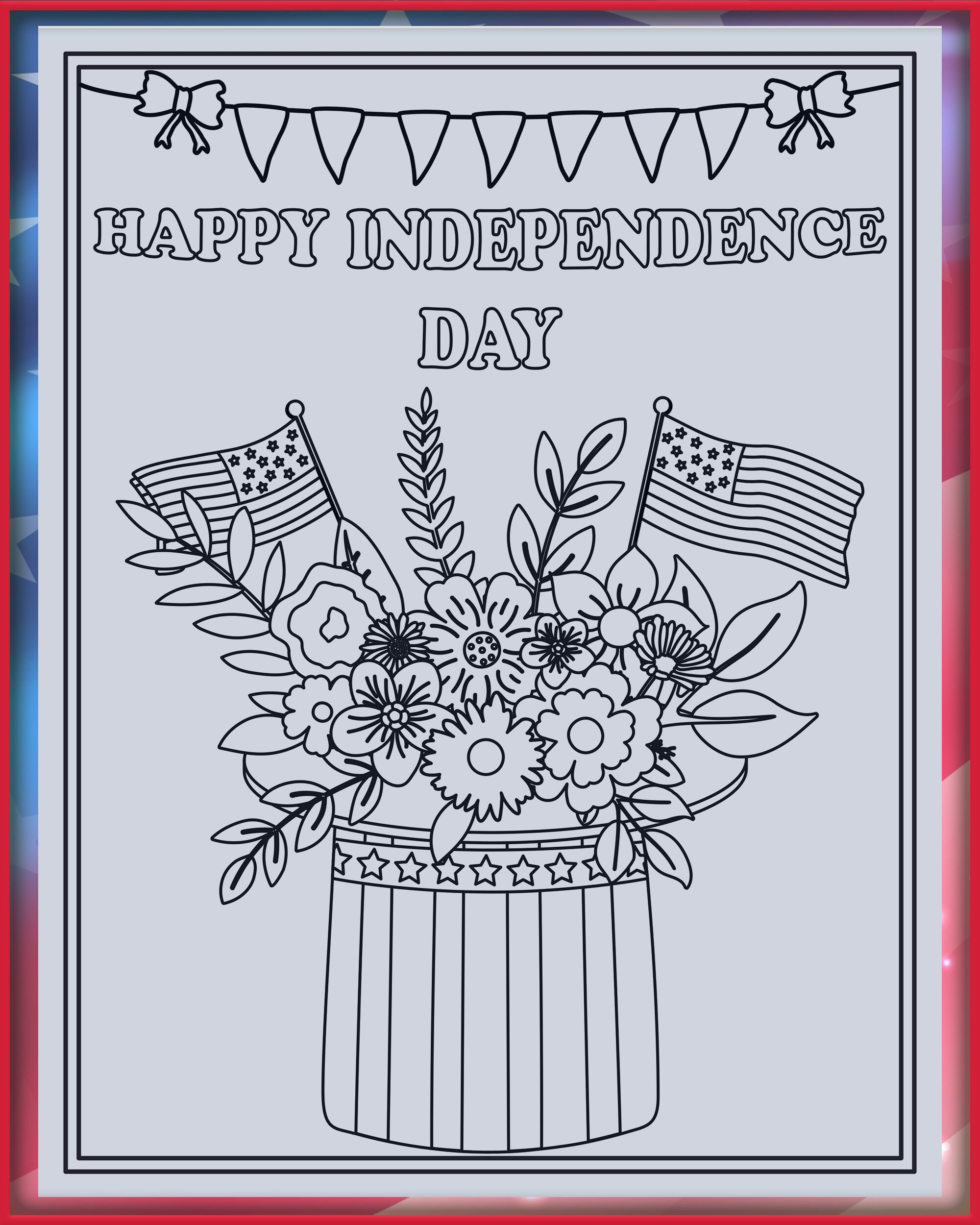 4th of July Coloring Pages. Independence Day Printables. Kids - Etsy