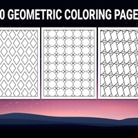 30 Abstract Pattern Coloring Pages, Geometric Shapes and 3D Patterns ...