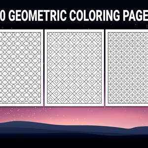 Geometric Coloring Book: 30 Pattern Pages for Adults (digital Download ...
