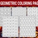 30 Abstract Geometric Coloring Pages: Stress Relief (PDF Pattern) - Etsy