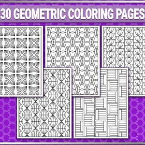 3D Geometric Pattern Coloring Pages: Abstract Designs (PDF) - Etsy