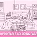 10 Printable Coloring Pages for Adults: Sweetest Home Interior Design ...